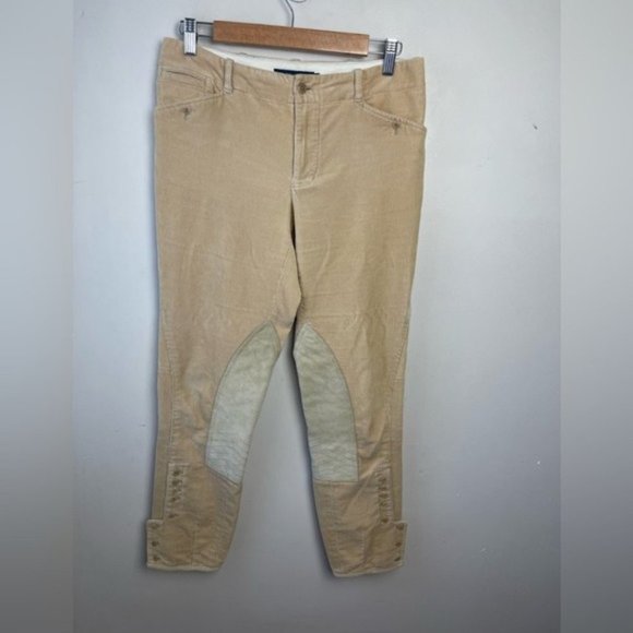 Ralph Lauren | Pants & Jumpsuits | Ralph Lauren Blue Label Womens Tan Leather Corduroy Riding ...